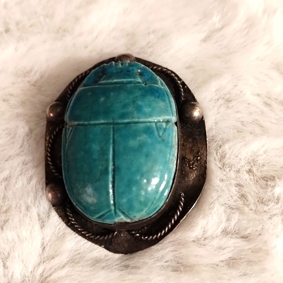 Unbranded | Jewelry | Egyptian Scarab Beetle Brooch Sterling | Poshmark